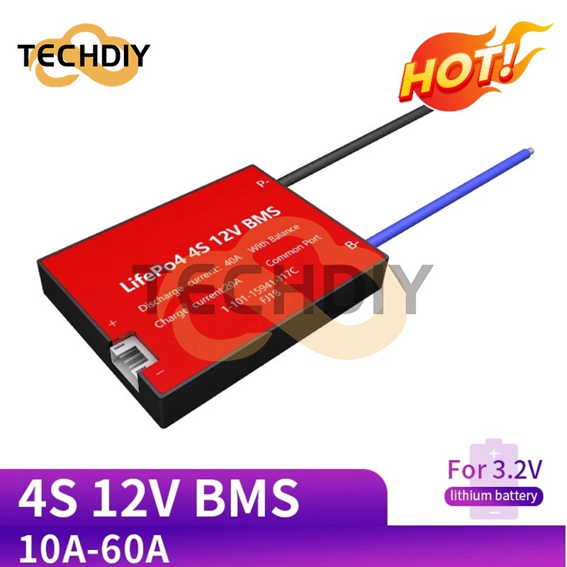 4S 12V 10A 15A 20A 30A 40A 50A 60A Waterproof BMS Rechargeable LifePo4 Battery Protection Board ...