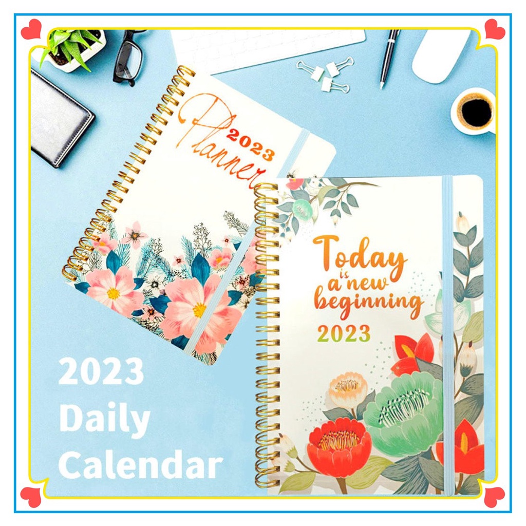 2023 Daily Calendar Planner Notebook Weekly Monthly Office Agenda ...