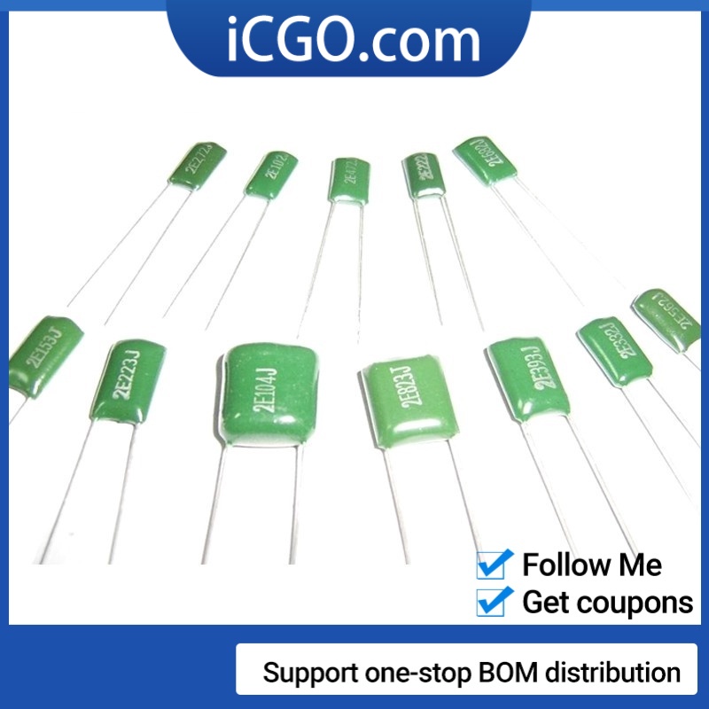 50Pcs Polyester Film Capacitor 100V 1nF 1.5nF 2.2nF 100nF 2A471J 2A102J ...