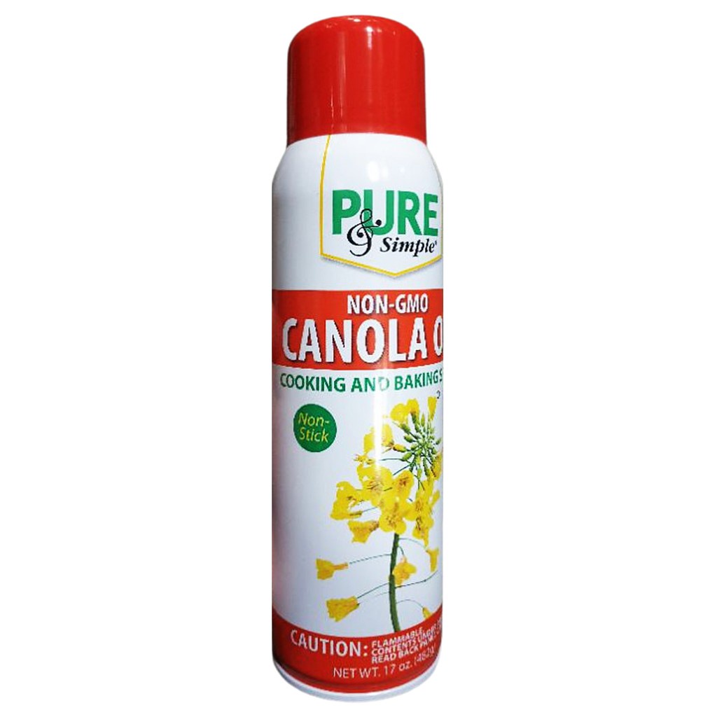 Pure & Simple Canola Oil Cooking and Baking Spray 482g | Shopee Philippines