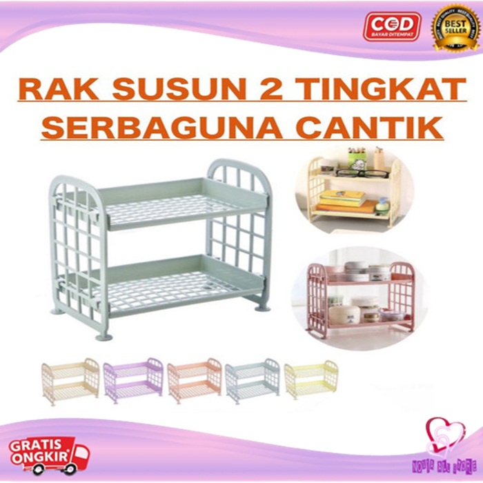 2-layer PLASTIC SHELF - MINI COSMETIC SHELF - 2-LAYER MULTIPURPOSE ...