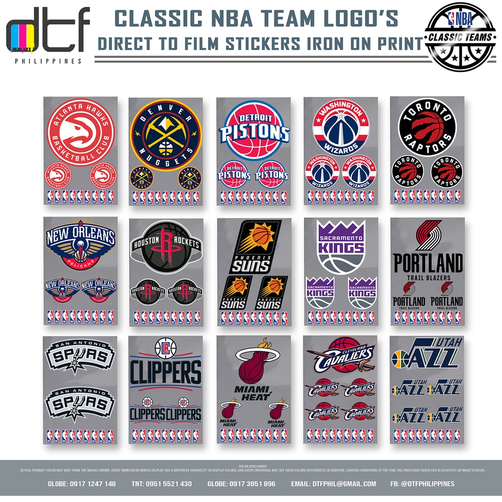 DTF Prints- Ready to Press-Classic NBA Team Logo 2.0 (A4 A3 A3+ Size ...