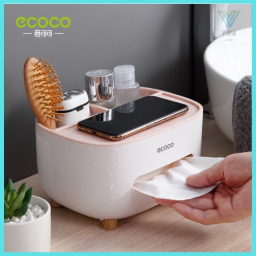 Ecoco Drawer Box Home Living Room Desktop Storage Box Coffee Table ...