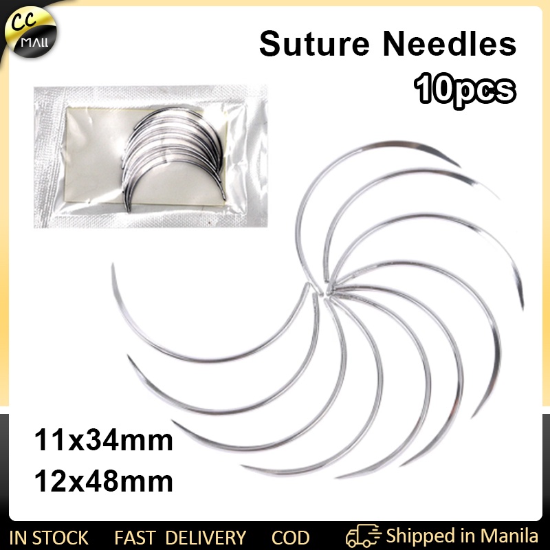 NEW 10Pcs/Set Veterinary Suture Needle for Pig Cattle Sheep Poultry ...