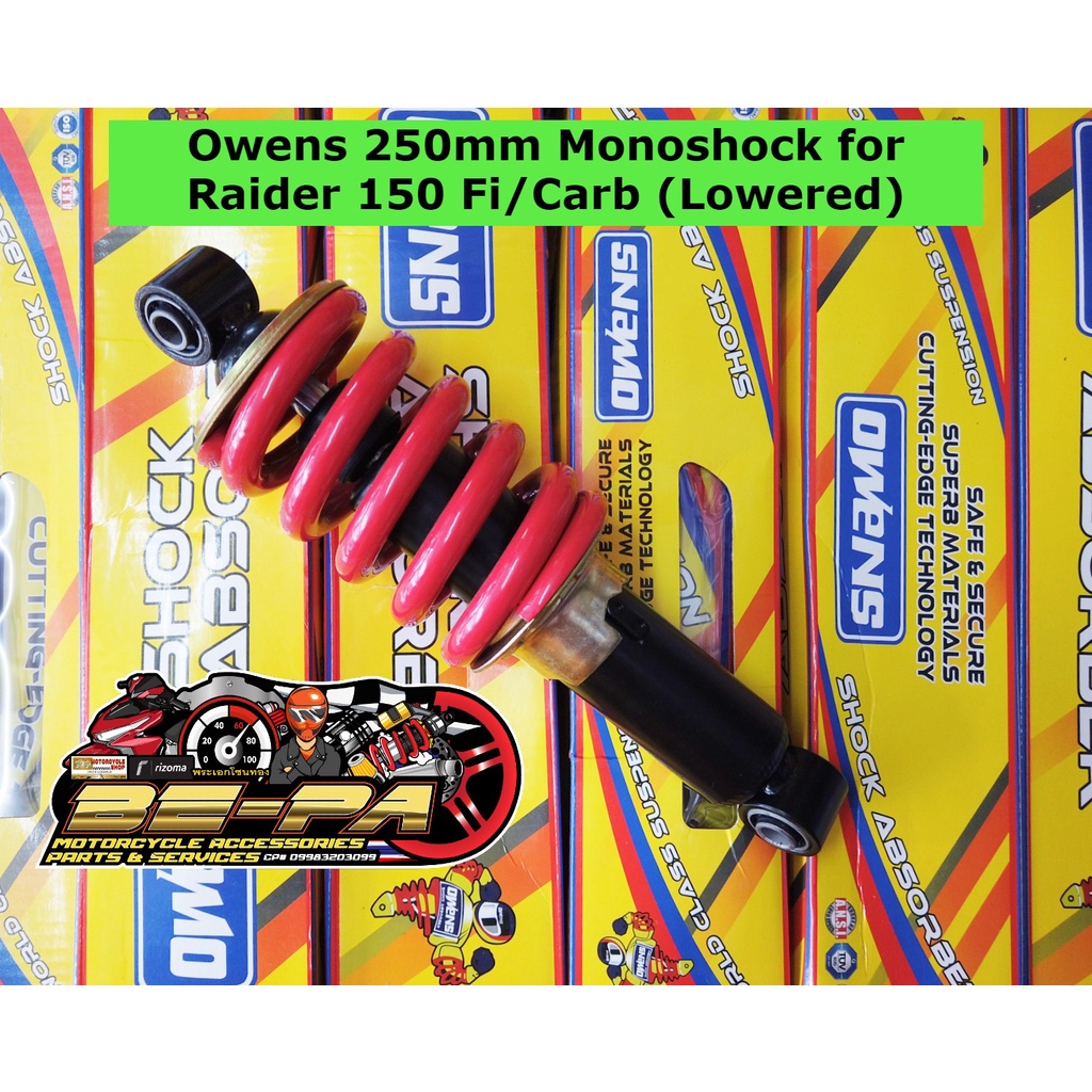 Owens 250mm Mono Shock for Raider 125/150 FI/Carb | Shopee Philippines