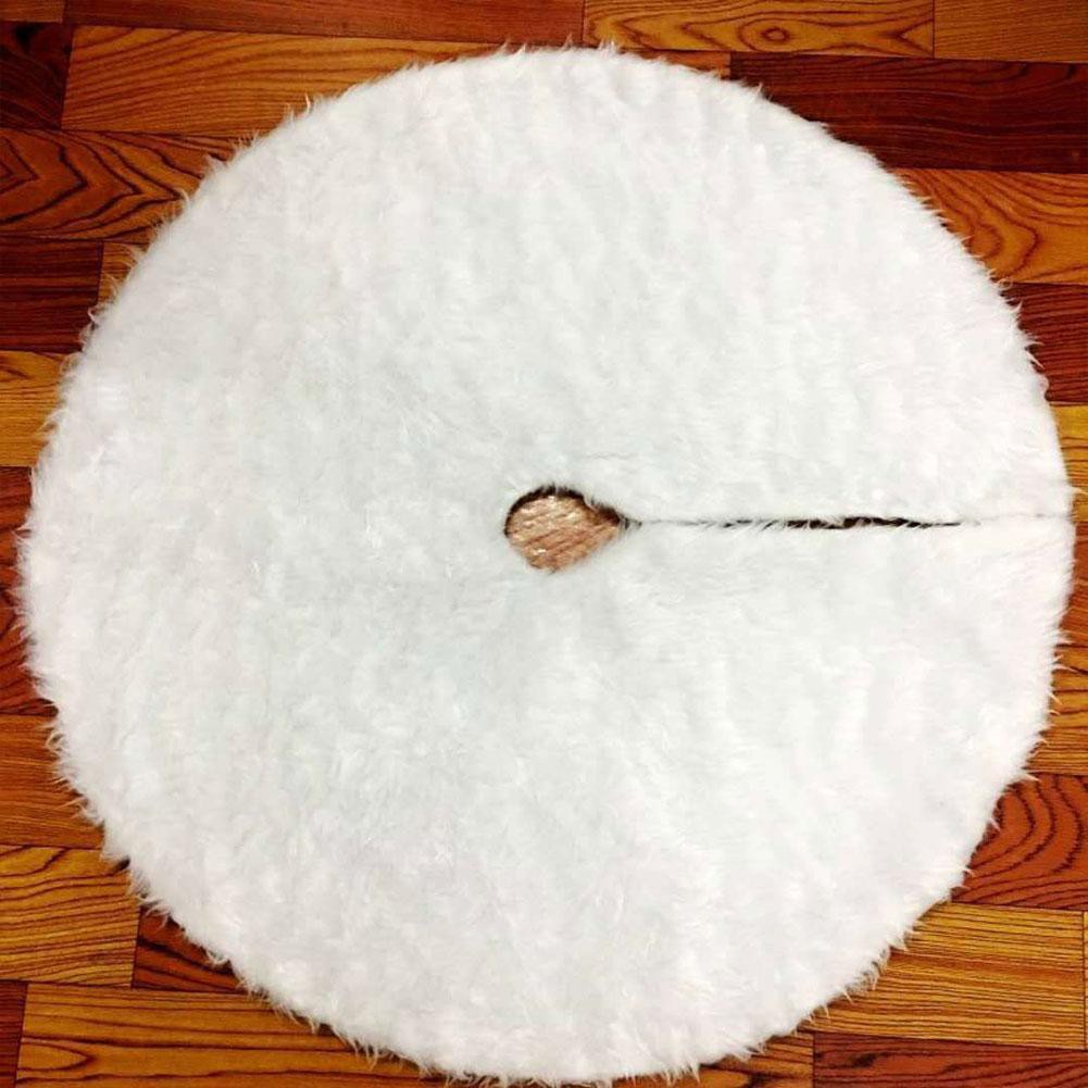 78/90/122 cm White Christmas Tree Skirt Floor Mat Cover Outdoor Home ...