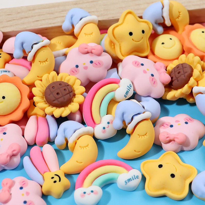 Cute Sunflower Jibbitz Original Rainbow Cloud Jibits Croc Sun Shoe ...