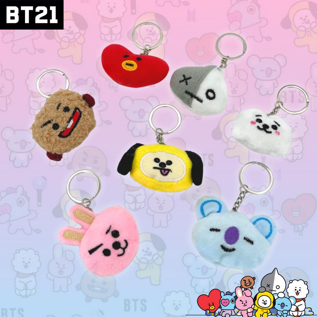 BTS BT21 korean Kpop Cloth Key Ring Key Chain Mobile Phone Car Key Bag ...