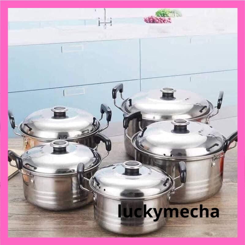 5in1 Stainless steel stock pot (kaserola) | Shopee Philippines