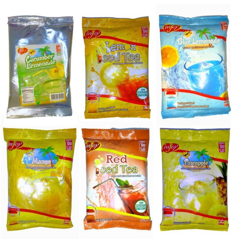 1 Box 100pcs Injoy Concentrated Cucumber Lemonade Red Iced Tea Lemon ...