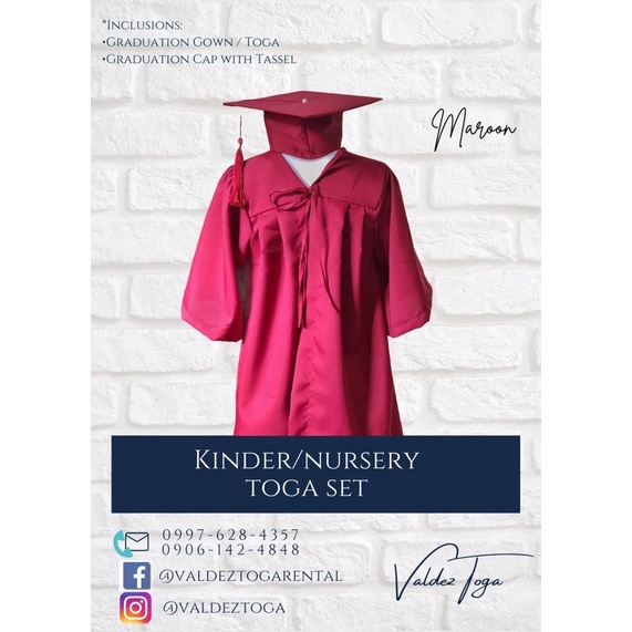 2-in-1 KINDERGARTEN/NURSERY TOGA SET (Premium Quality Katrina Cloth ...