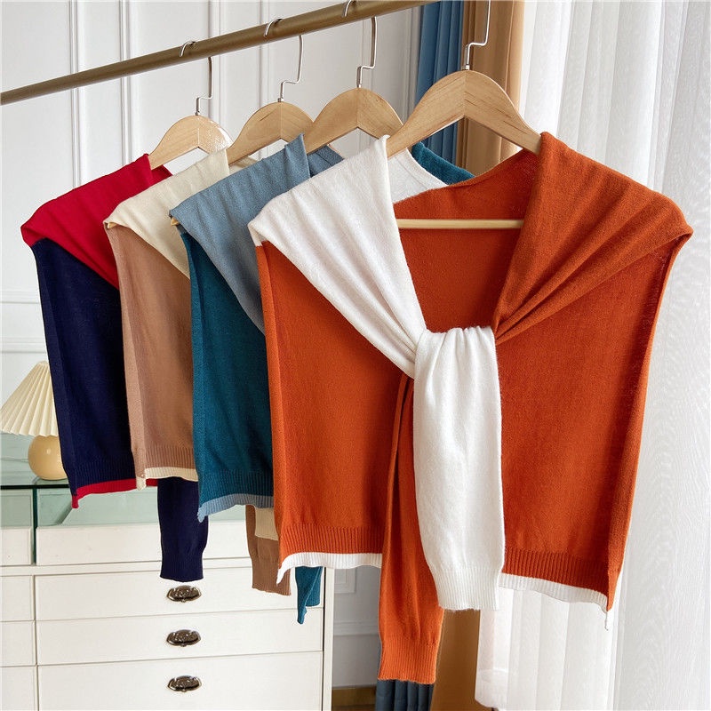 Knotted Air-Conditioned Room Outdoor Summer Shawl Color Matching ...