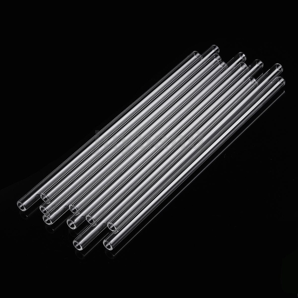 JUYUAN 10Pc 200mm Transparent Straw OD 7mm 1mm Thick Wall Borosilicate ...