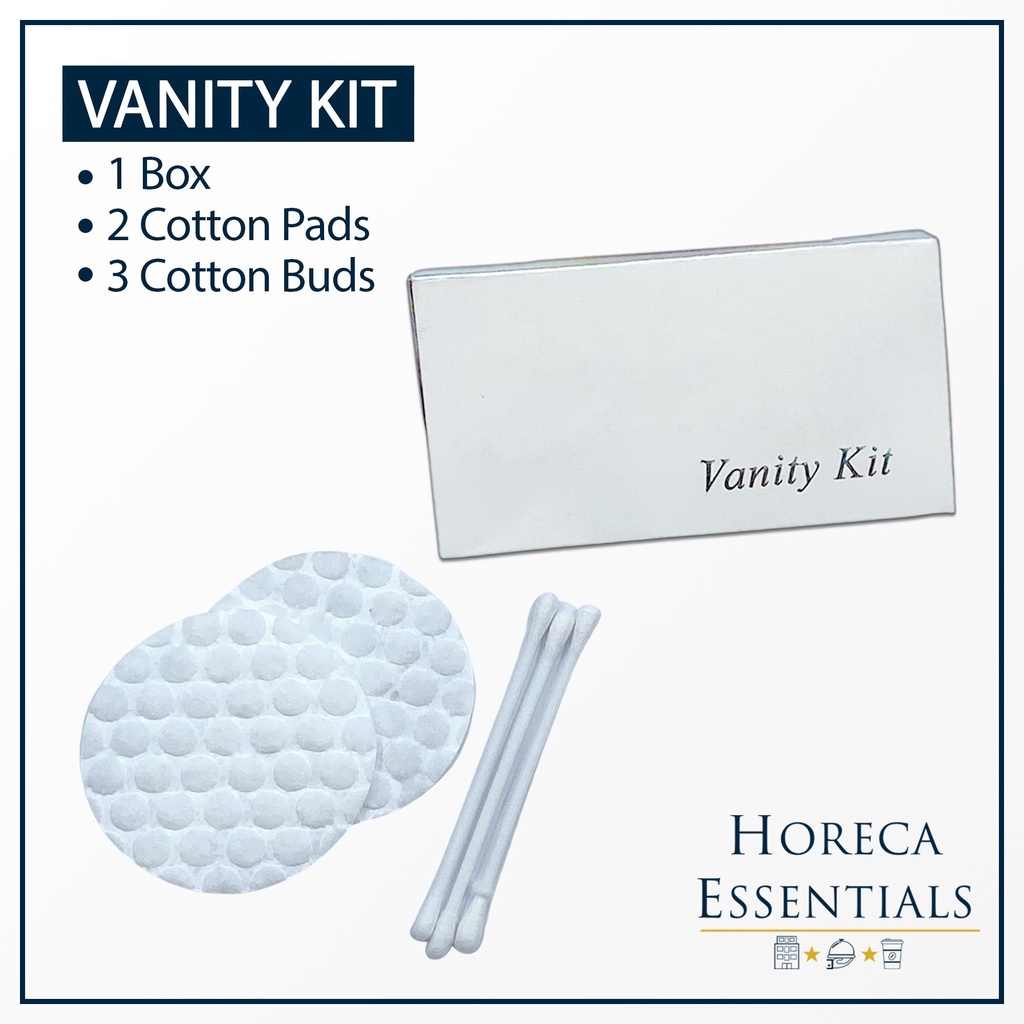 Vanity Kit - 3 Cotton Buds & 2 Cotton Pads in Box for Hotel & Airbnb ...