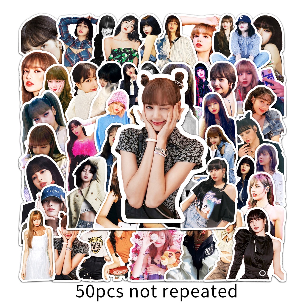 50pcs Lisa graffiti stickers Personalized Korean girl group star ...