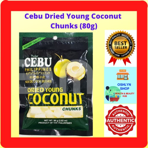 Cebu Dried Young Coconut Chunks (80g) | Shopee Philippines