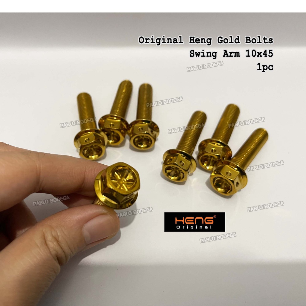Original Heng Gold Bolts Swing Arm 1 PC 10x45 Made in Thailand per ...