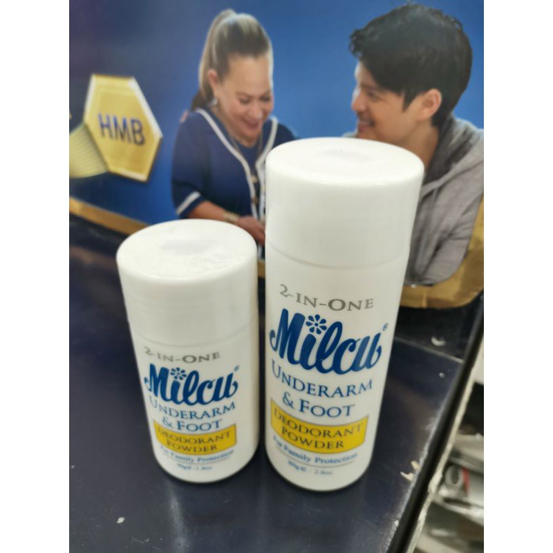 2In1 Milcu Underarm And Foot Deodorant Powder 40G 80G | Shopee Philippines