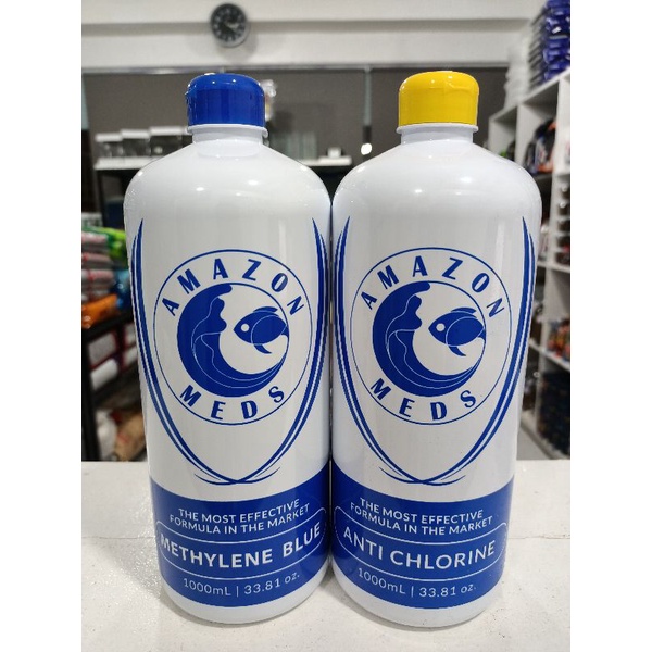 Amazon Meds Methylene Blue / Anti-Chlorine 1000ml for Fish Aquarium and Pond | Shopee Philippines
