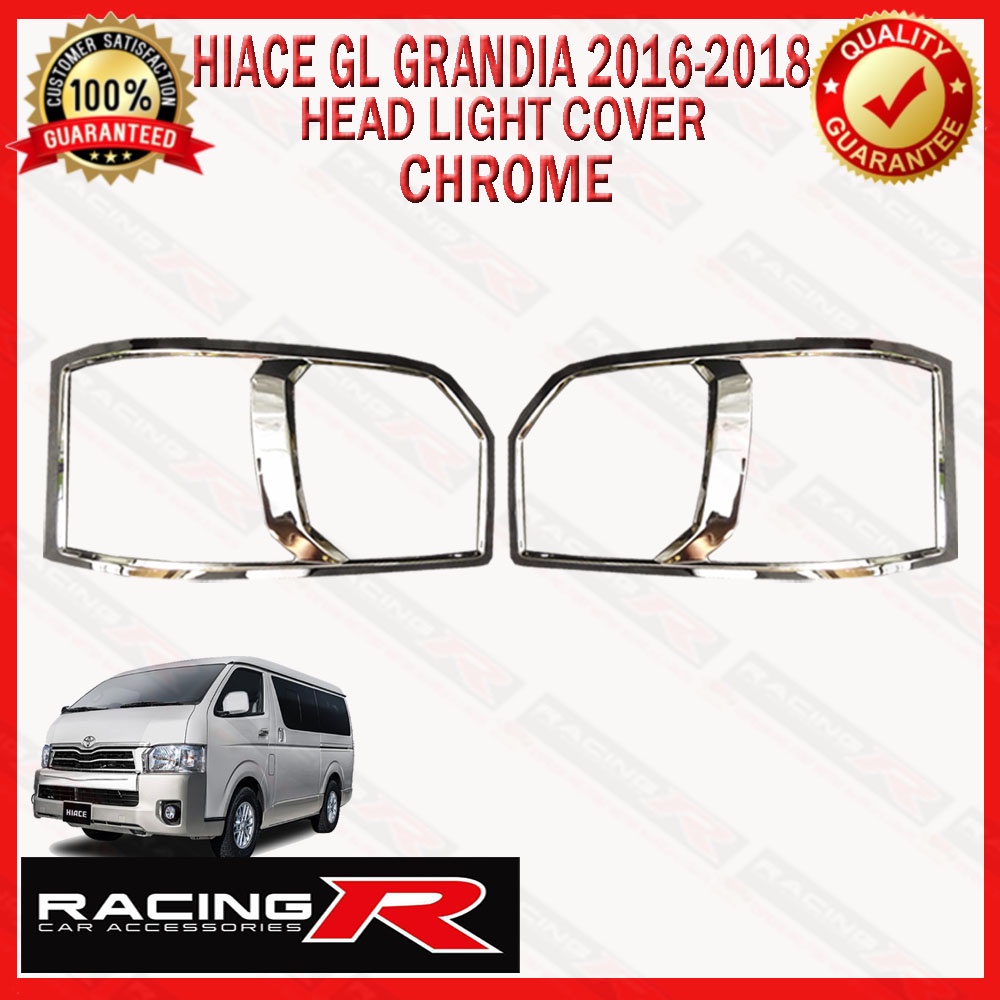 Hiace GL Grandia 2016 - 2018 Head Light Cover Chrome Garnish (headlight ...