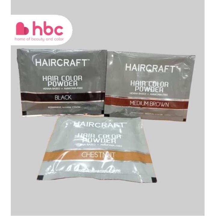 Haircraft Hair Color powder Ammonia-Free HBC . | Shopee Philippines