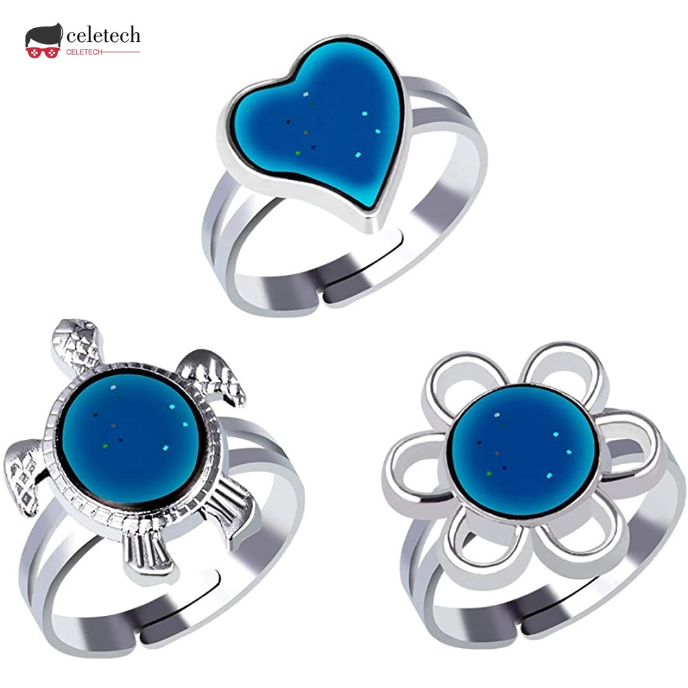 Classic Lovers' Mood Ring Color Change Mood Ring Adjustable Emotion ...