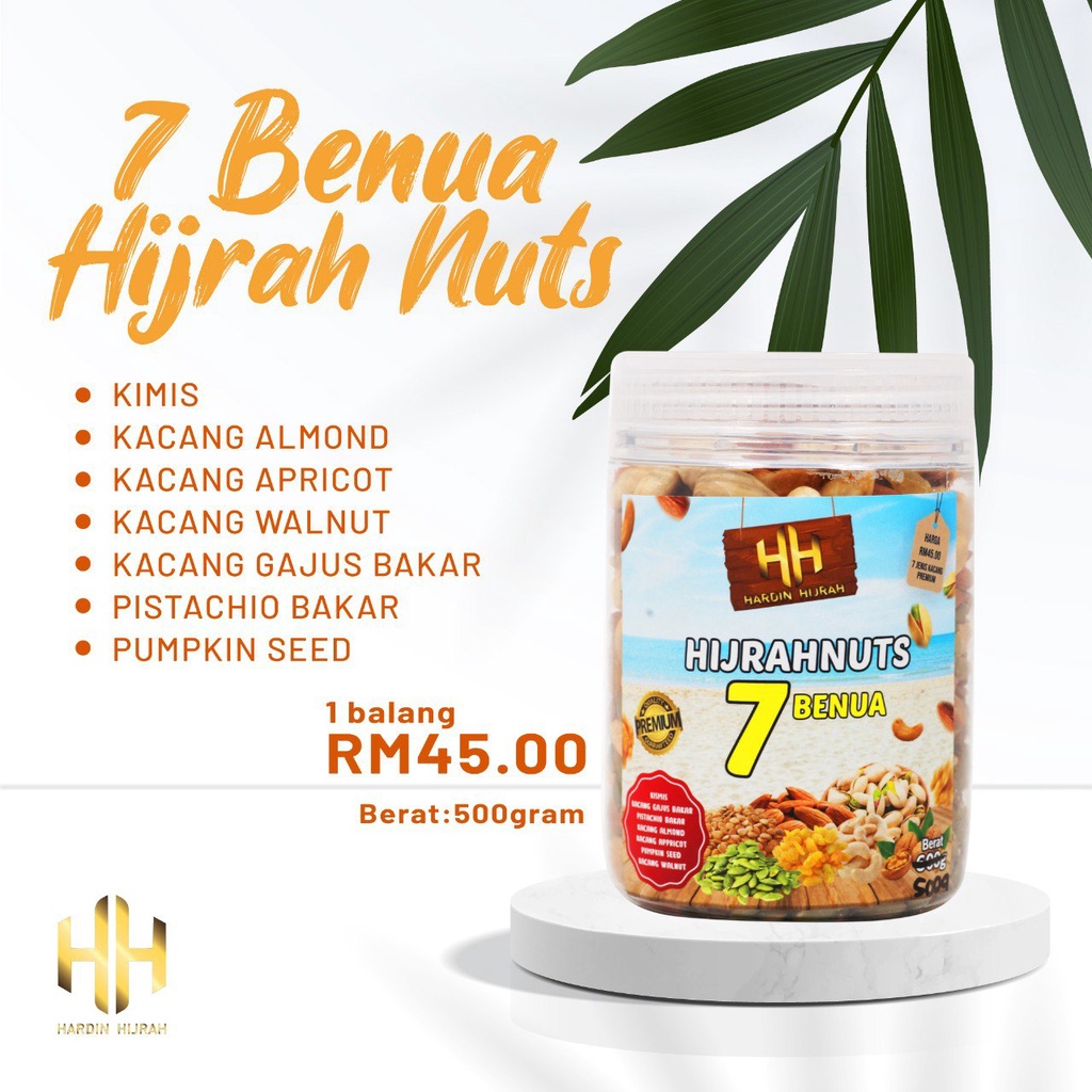 Mix nuts 8 Types Of HIJRAHNUTS nuts 7 Continents (500g) | Shopee ...