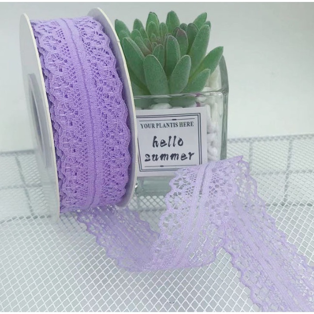 3cm (25Yards) Roll lace ribbon DIY made lace streamer bow edging gift ...