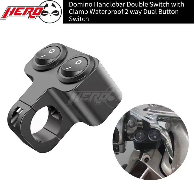 Motorcycle Mini Driving Light Switch Motorcycle Handlebar Double Button ...