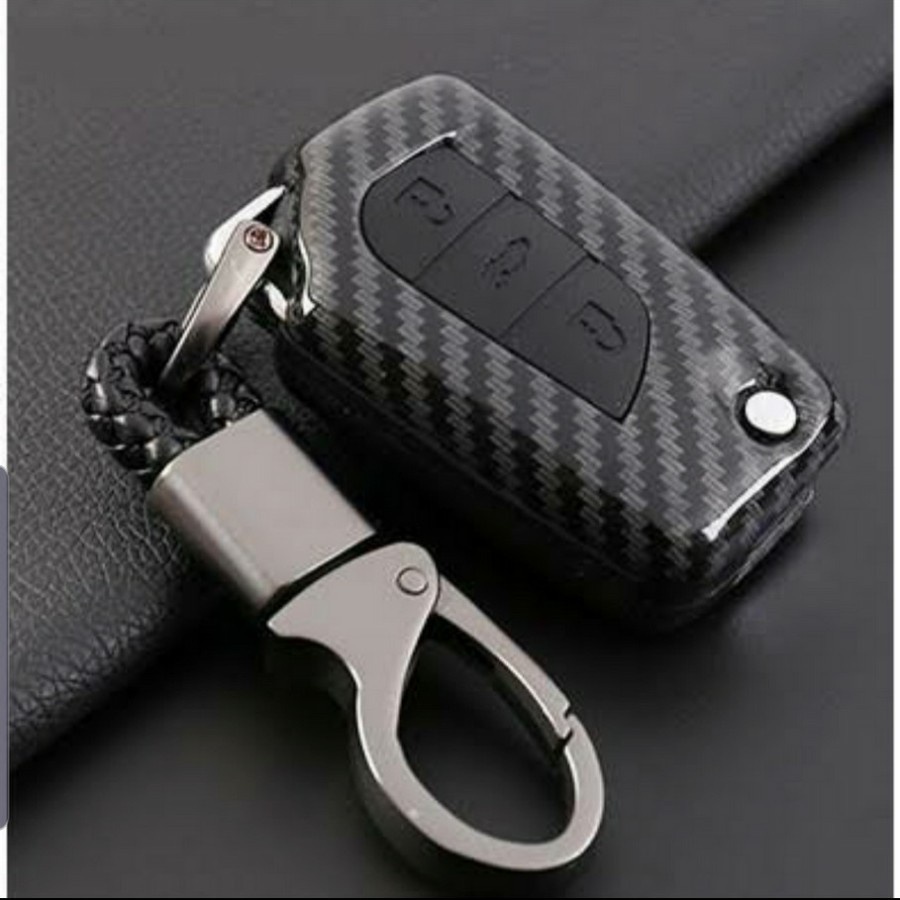 TOMBOL TOYOTA NEW INNOVA REBORN CARBON HARD CASE SMARTKEY KEY COVER KEY ...