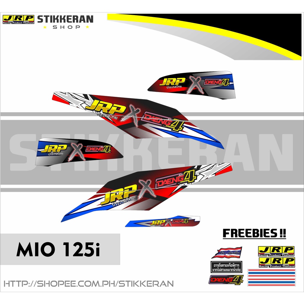 YAMAHA MIO i 125 M3 JRP X DAENG THAI DECAL | Shopee Philippines