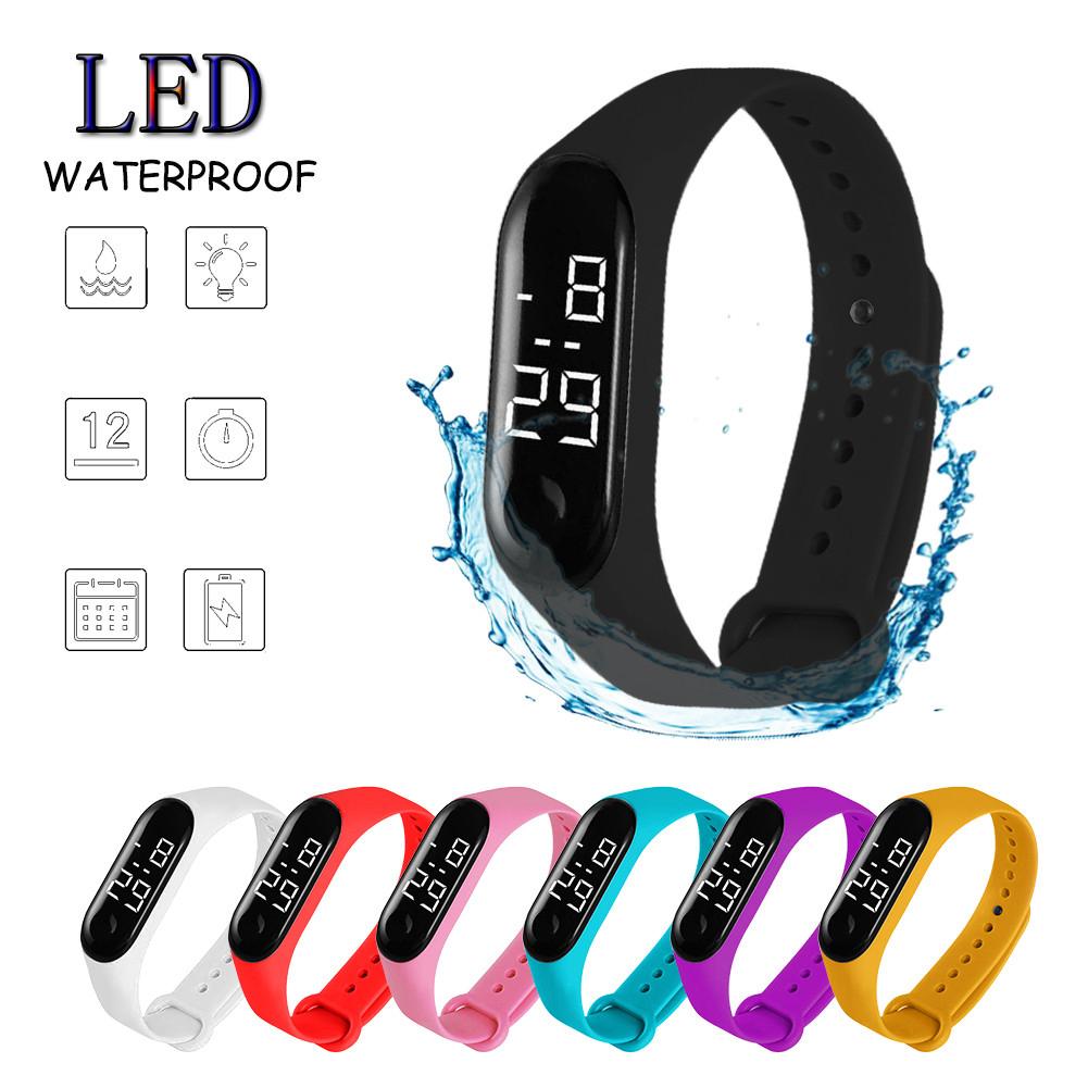 Waterproof LED Touch Watch Sensor Watch Fashion Kids Teens Student ...
