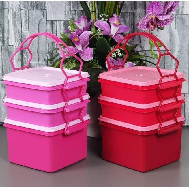 Tupperware Triffin Delight Set with Cariolier Double Deep 1.7L Small ...