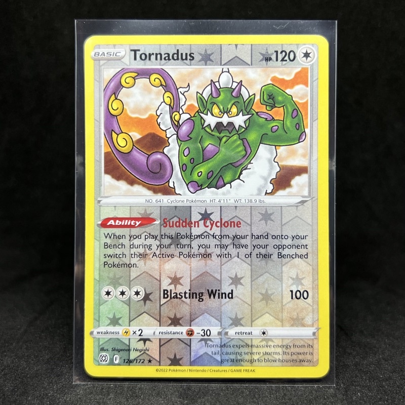 Pokemon TCG Tornadus Reverse Holo Rare 126/172 2022 Sword & Shield ...