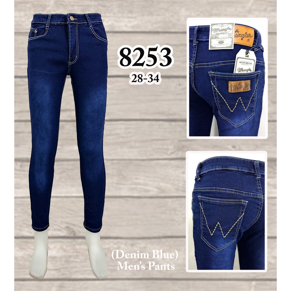 Wrangler Denim Blue Maong Mens Pants82053 Shopee Philippines