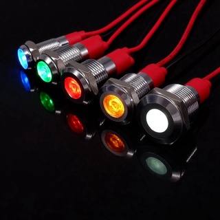 6mm 8mm 10mm 12mm Metal LED Warning Indicator Light Signal Lamp Pilot ...