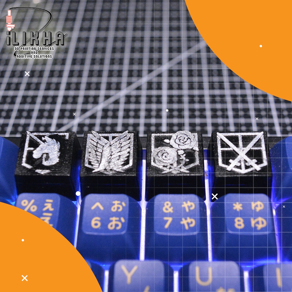 Attack on Titan Artisan Keycap (Military Police, Survey Corps, Garrison ...