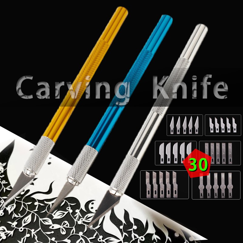 Tool Carving Knife Pen Sharpener/Free 6 Sharp Hand-Carving Blades/Craft ...