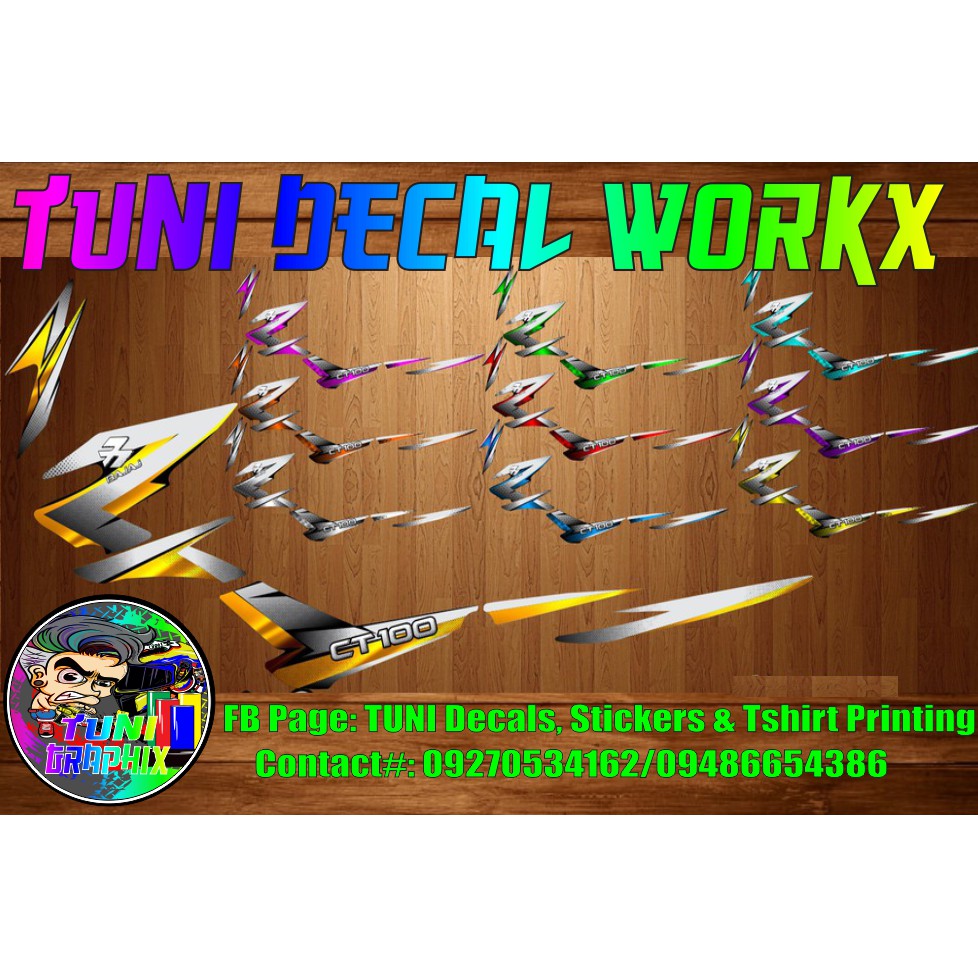 Kawasaki Ct100/125 Bajaj Stock Decal (MORE COLORS) | Shopee Philippines