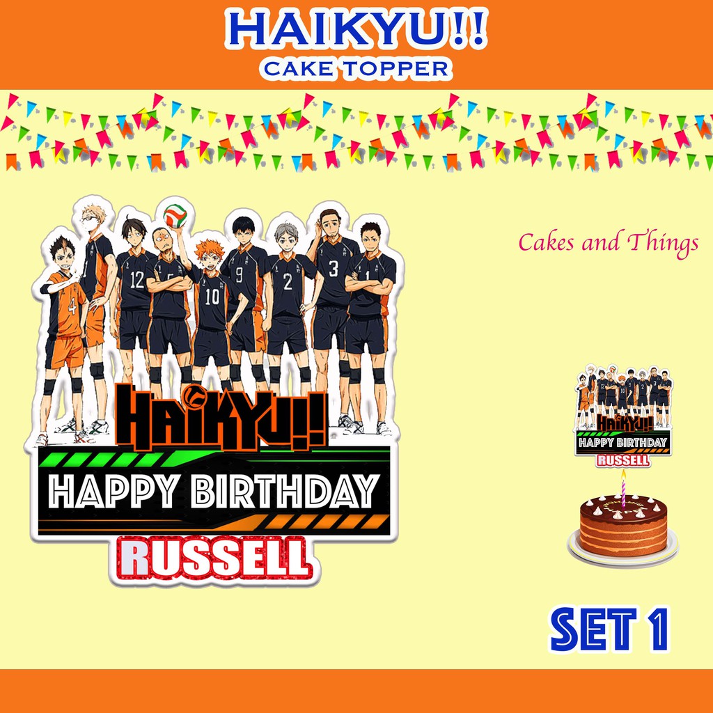 Haikyu Cake Topper Party Set Banner Cupcake Toppers Balloons | Shopee ...