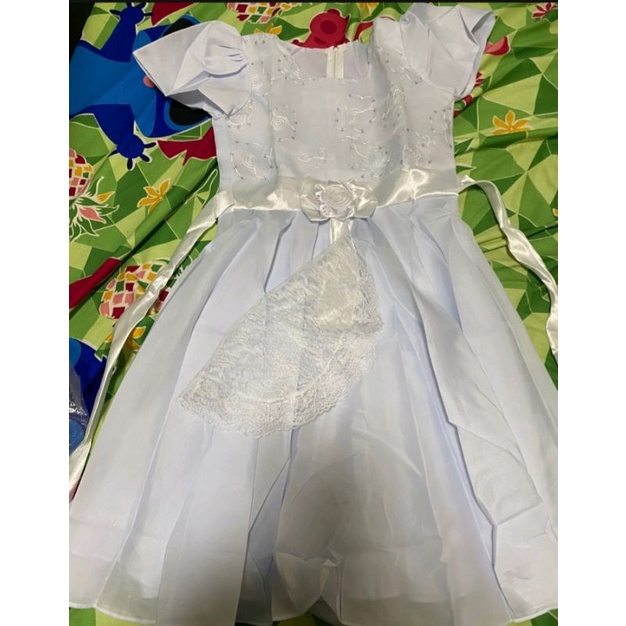 White Dress for Communion,graduation FREE belo | Shopee Philippines