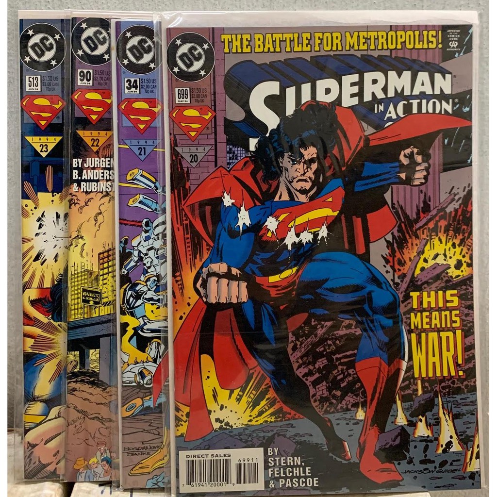 Dc Comics: 1994 - Superman: Fall & Battle of Metropolis Set | Shopee ...