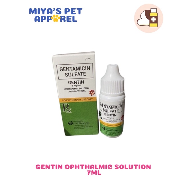 Gentin Ophthalmic Solution for pets 7ml | Shopee Philippines