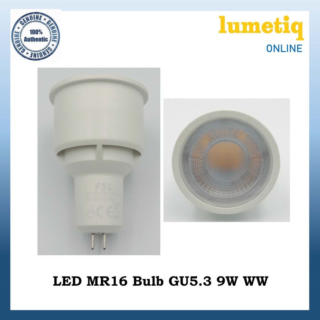 FSL LED MR16 Bulb GU5.3 220V 9W Warm White | Shopee Philippines