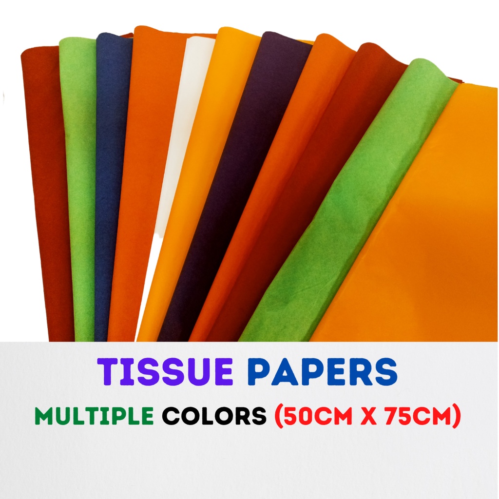 Tissue Paper 50x75cm - 17gsm, Multiple Colors,, Soft Kraft Paper Gift ...