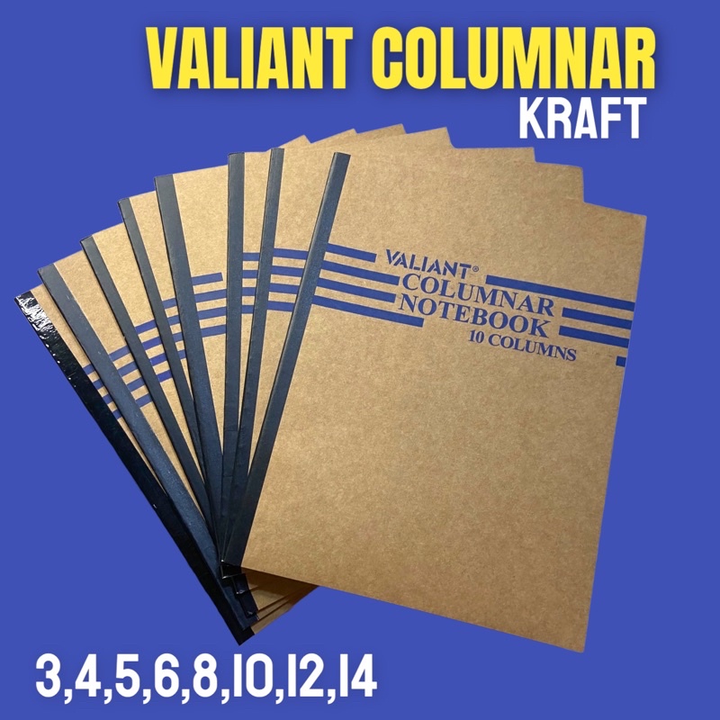 Valiant Columnar Notebook Kraft (Assorted Colums)Sold per Pc | Shopee ...