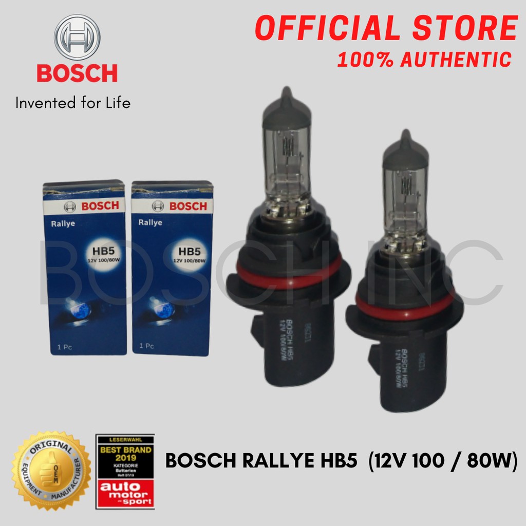 Bosch Halogen Bulb HB5 RALLYE 12V 100 / 80W (2PCS) | Shopee Philippines