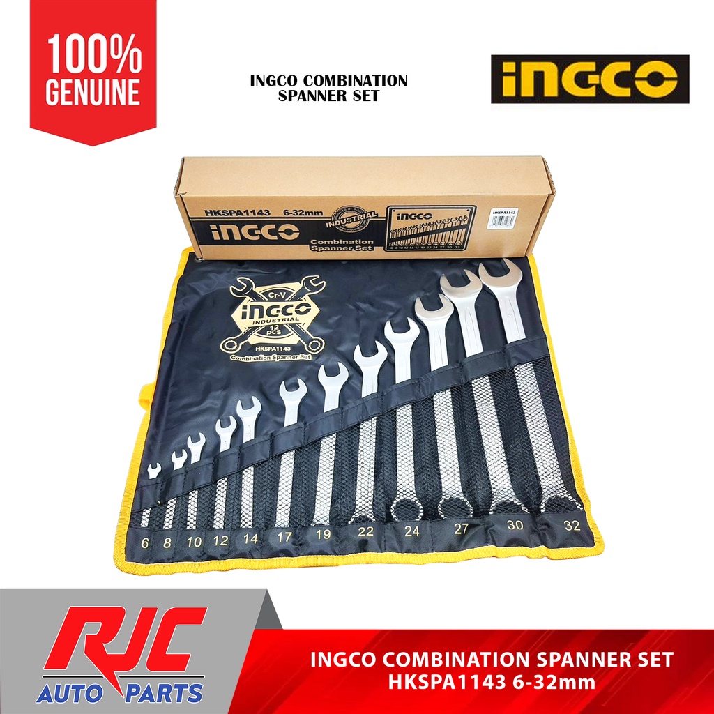 Ingco Combination Spanner Set 6-32mm Hkspa 1143 1Set | Shopee Philippines