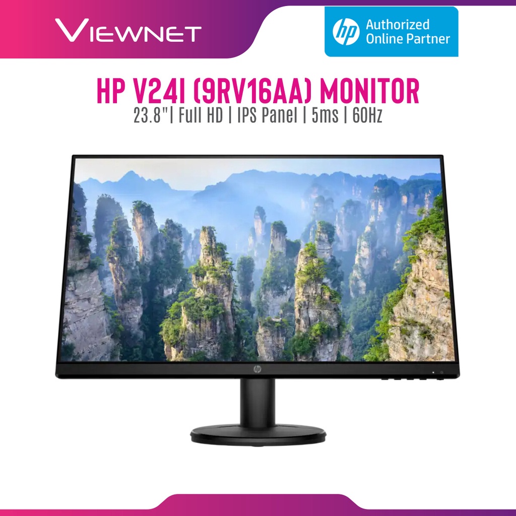 HP Monitor V24i FHD IPS 60Hz 5ms Borderless LED Backlit Display (24 ...