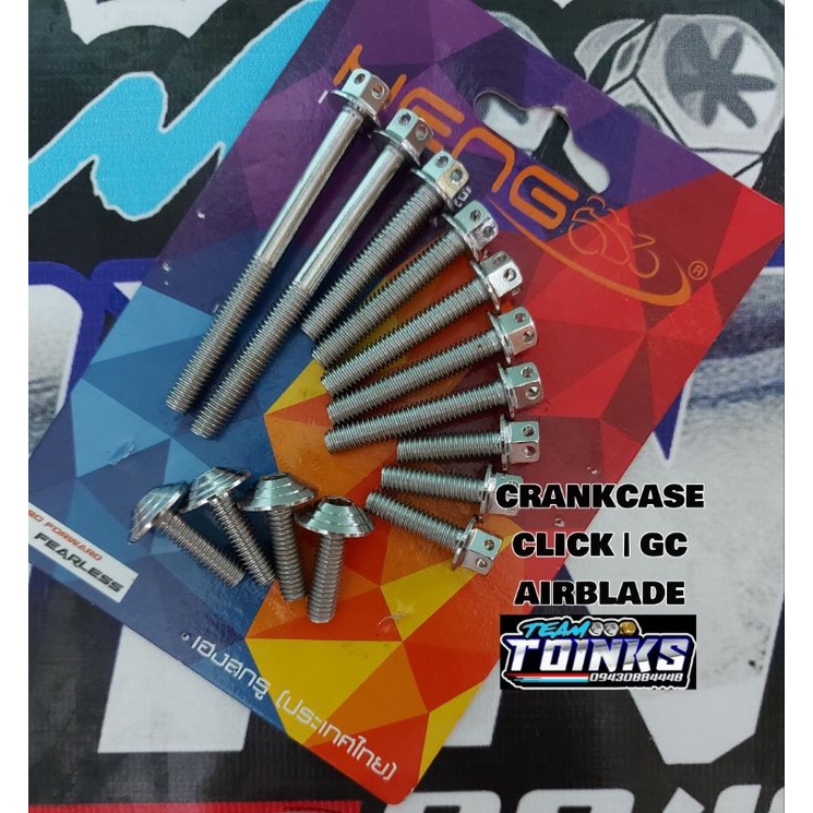 HENG HONDA CLICK125/150|AIRBLADE CRANKCASE BOLT SET ( 14pcs ) | Shopee ...